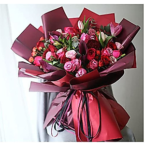 JOSON 30 sheets/6 color Double sided flower wrapping paper gift packaging Floral Arrangements DIYcraft project 23X23in(58x58cm)