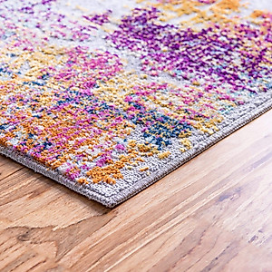 Rugs.com Budapest Collection Area Rug – 8' x 10' Multi Low-Pile Rug Perfect for Living Rooms, Large Dining Rooms, Open Floorplans