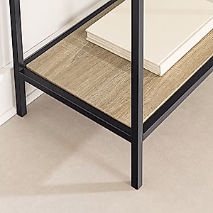 South Shore City Life 4-Shelf Narrow Bookcase, Pure Black