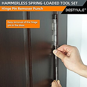 BESTNULE 4-Piece Nail Setter Dual Head Nail Set & Dual Head Center Punch & Hammerless Cold Chisel & Hinge Pin Remover Punch Set, Nail Setter Features 1/8-in, 3/32-in, 3/16-in, 1/16-in, 5/16-in, 1/8-in