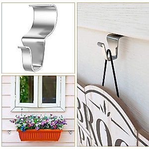 Heavy Duty Stainless Steel Hooks,Vinyl Siding Hooks for Hanging Outdoor Decorations,No Hole Siding Clips for Hanging Wreaths,Garden Decorations,Picture,Signs,Planters,Hanging Outdoor Lights(10Pcs)