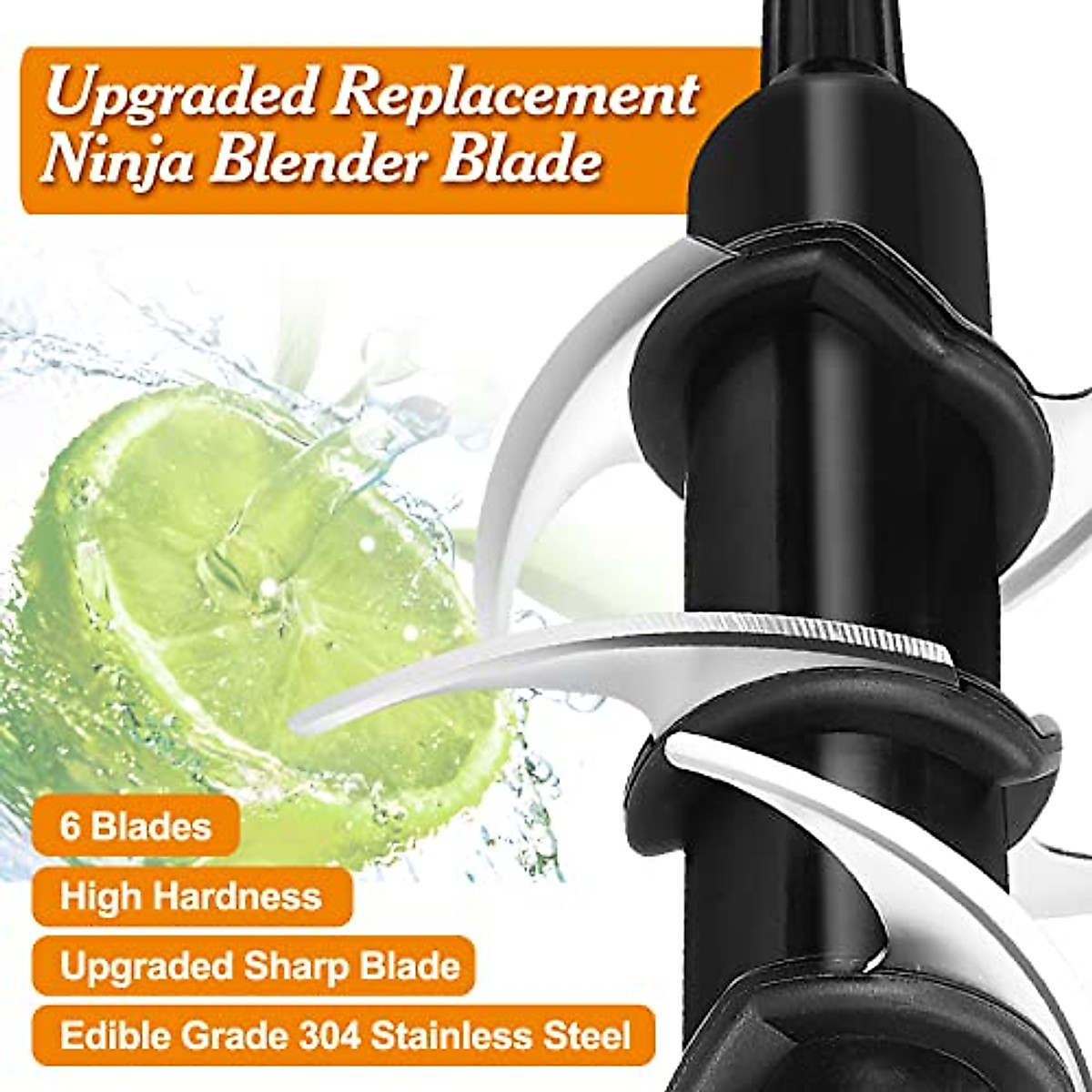 Blender 6 Blade Replacement Head,Mainly Mixer Replacement Accessory, Compatible with Nin-JA 1100W 1200W 1500W Kitchen Mixer System