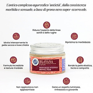 Blavana Daily Moisturizer for Face - An Ayurvedic Ultra-Rich Youth-Boost Face Pommade for Aging Skin - with Black Gram, Manjistha, Apricot, Aloe Vera - Dermatologically Tested 1.76 oz