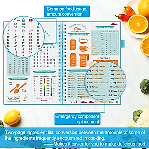 PECULA Recipe Book, Recipe Book to Write In Your Own Recipes, Blank Recipe Book, Recipe Notebook, Recipe Journal Hold 170 Recipes