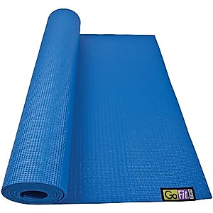 Gofit GFYOGA GF Yoga Mat w/Yoga Position Poster, Blue