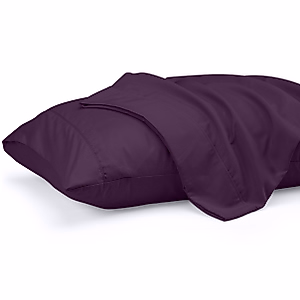 Utopia Bedding Queen Pillow Cases - 2 Pack - Envelope Closure - Soft Brushed Microfiber Fabric - Shrinkage and Fade Resistant Pillow Covers 20 X 30 Inches (Queen, Purple)