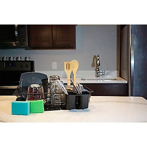 3 Pc Black Dish Drying Rack Set | Dish Rack | Sink Drying Rack | Dish Drainer | Sink Dish Rack (Matt Black)