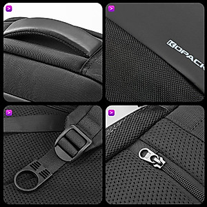 kopack Laptop Backpack,17 IN Waterproof Zipper Laptop Backpack for Men ,Business Computer Backpack With USB Port , Travel Backpack/College Backpack Black