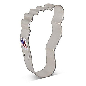 Foot/Footprint Cookie Cutter, 3.75" Made in USA by Ann Clark