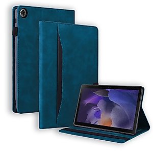 Case for Samsung Galaxy Tab A8 10.5'' 2022 PU Leather Cover SM-X200/X205 Flip Stand Shell with Card Holder Multi-Angle Viewing Business for Galaxy Tab A8 10.5 inch Tablet,Navy Blue
