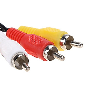 TECKEEN Black 9-Pin 3RCA Audio Video AV Black Cable Adapter Cord Wire for Sega Genesis 2 3