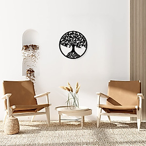 VALHALLA Vahala 3pc Viking Decor 15” Metal Wall Art | Viking Compass, Valknut, Tree of Life｜Nordic Mythology Vegvisir Runes and Symbols, Norse Metal Wall Décor, (15 in W x 15 in H / 38x38 cm)