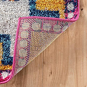 nuLOOM Richelle Tribal Medallion Area Rug, 1 Count(Pack of 1), Silver