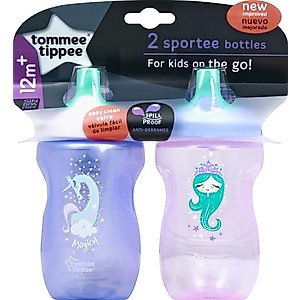 Tommee Tippee Toddler Sportee Sippy Cup, 12+ Months – 2Pk (Colors & Designs Vary)