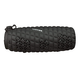 Toshiba Bluetooth Speaker | Wireless Speaker with Bluetooth Tech | 15 Hour Battery Life | Built in Microphone | Portable Speaker w/Deep Base Tech is Waterproof, Shockproof & Sandproof | TY-WSP80(K)