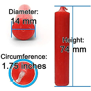 Jeka Kerzen Christmas Pyramid Carousel Candles, Medium 14mm - Red