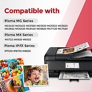 PGI-250XL CLI-251XL 250 251 XL Ink Cartridge for Canon PIXMA MX922 MX920 IX6820 MG7520 IP8720 MG5520 MG5420 IP7220 MG6320 Printer Ink Cartridge Replacement for Canon Ink 250 and 251 Cartridges Combo