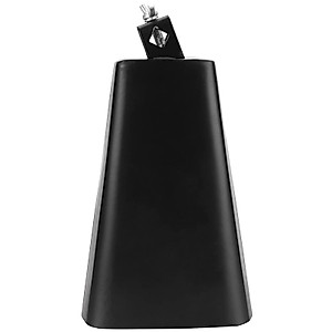 KOHAND 2 Pack 8 Inch Metal Steel Cow Bells, Noise Makers Hand Percussion Cowbell with Stick for Drum Set Percussion Instrument, Sporting Events, Wedding, Football, Black