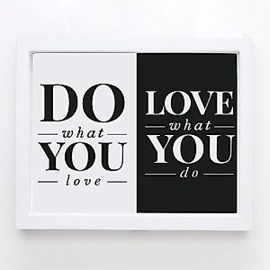 Do What You Love- Inspirational Wall Art Hanging Decor Pictures for Living Room, Boho Wall Decor for Bedroom, Canvas Art Decor for Home, & Office, Encouragement Gift, Unframed - 10x8"