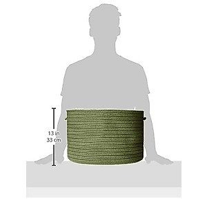 Colonial Mills BR69 18 by 18 by 12-Inch Boca Raton Solid Storage Basket, Moss Green