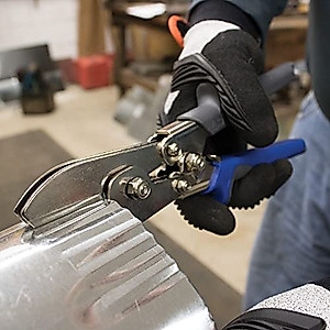 Klein Tools 86520 5 Blade Crimper for Ductwork, Pipe and Sheet Metal Crimps 24 gauge Steel, 28 gauge Stainless