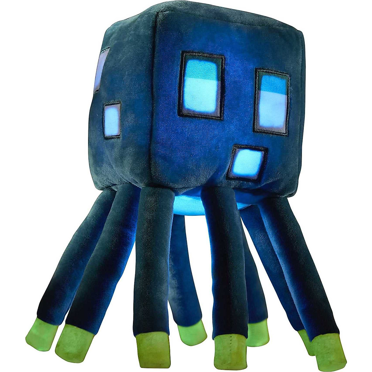 Mattel Minecraft Glow Squid Plush Figure with Lights & Sounds, Glow-in-The-Dark Soft Toy Based on Video Game, Collectible Gift for Fans Age 3 Years & Older