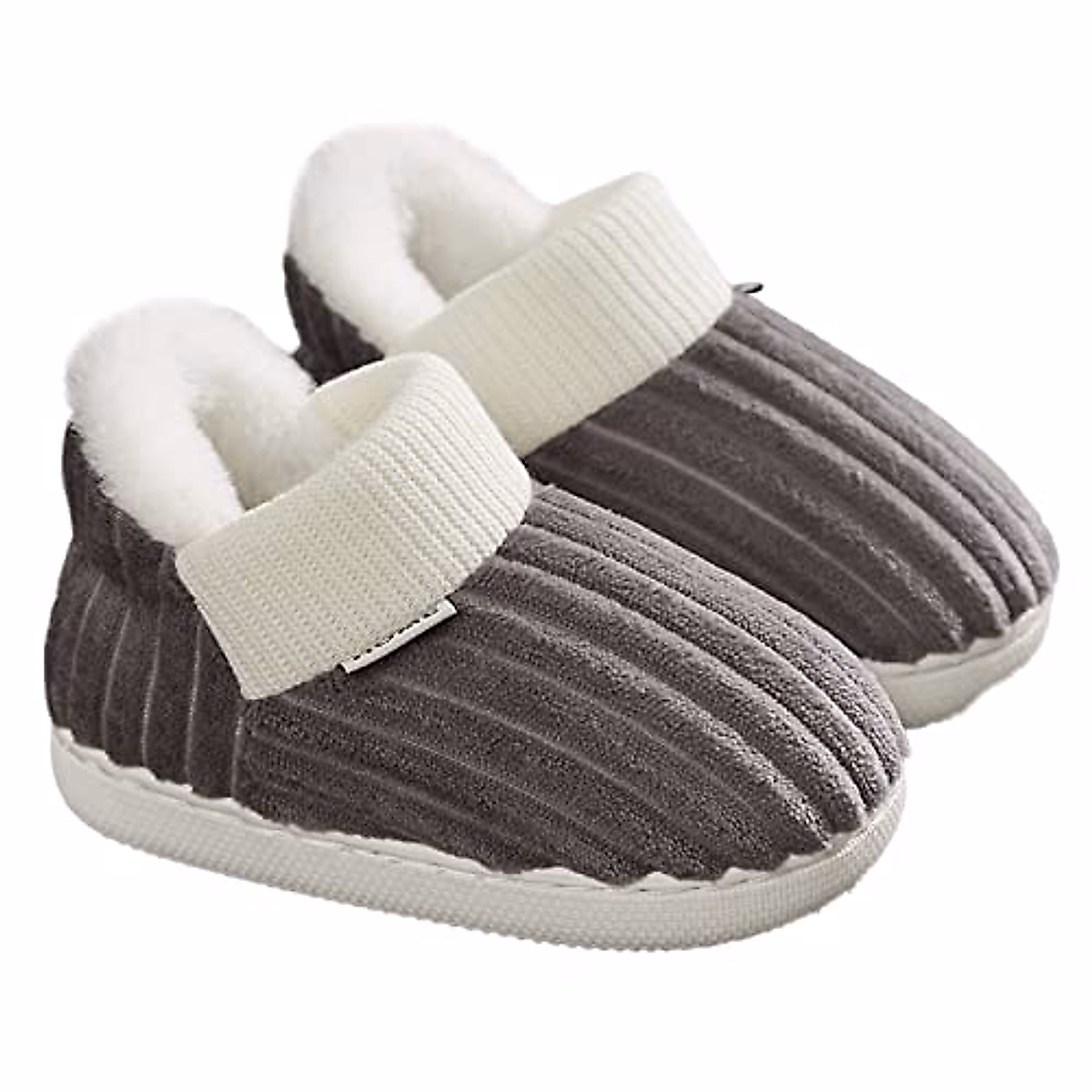 Kids Home Slippers Girls Boys Slippers Cotton Comfy House Slippers Bedroom Home Slippers Winter Warm Indoor Shoes Home Shoes for Toddler Girls (Coffee, 5-5.5 Years Little Child)
