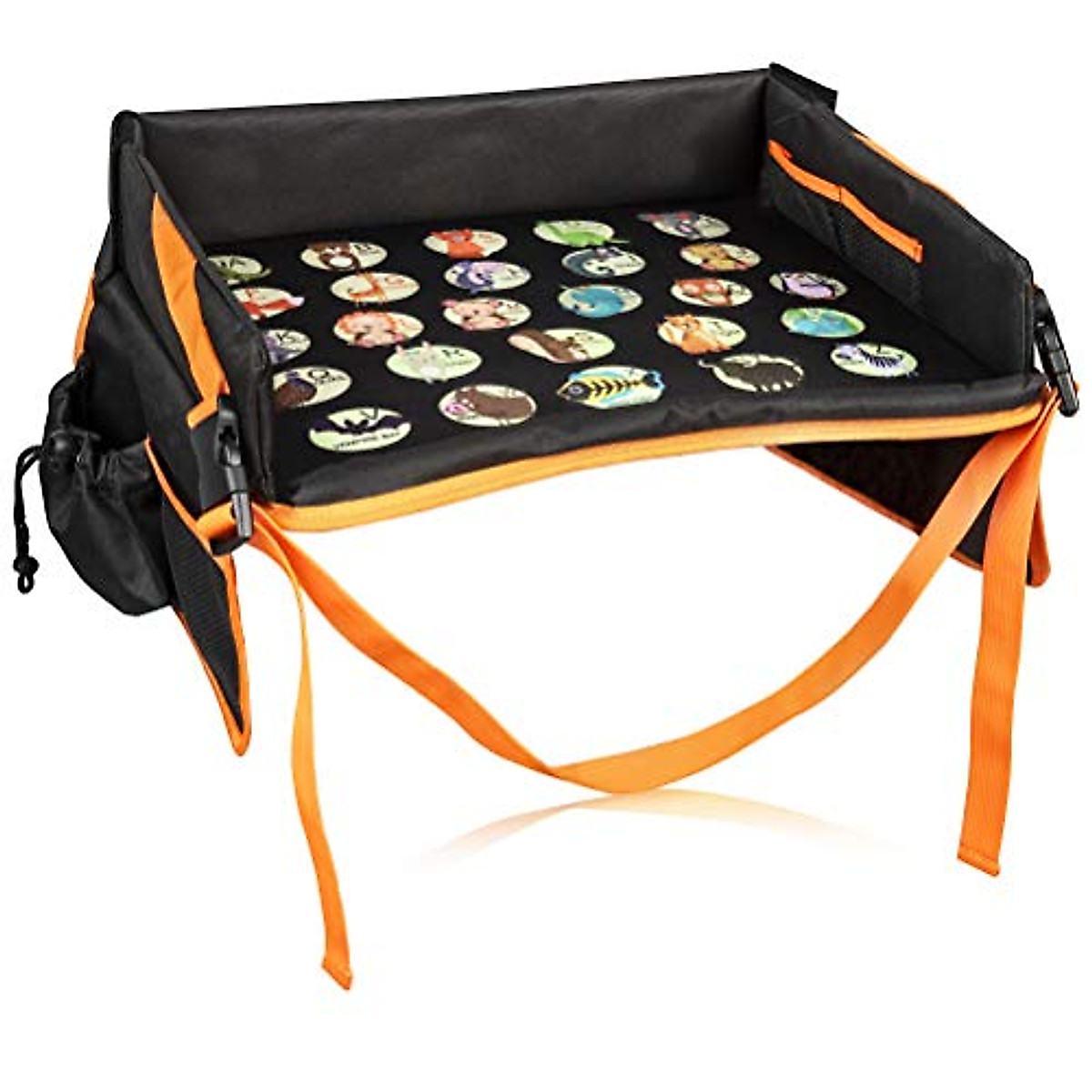 Kids Travel Tray for Toddler Car Seat | Toddler Car Seat Tray Organizer | Large ipad Holder A Road Trip Essential | Soft Padding, Waterproof, Food & Snack Lap Tray Carseat, Stroller, and High Chair