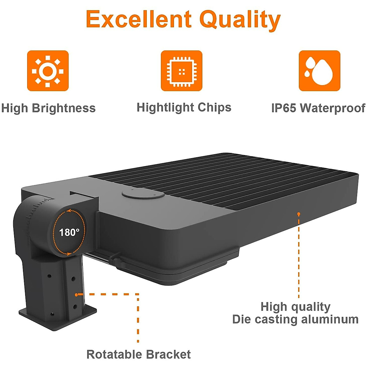 LED Parking Lot Lights 200w - Direct Wiring AC 100-277V LED Shoebox Pole Light - 26000lm 5000K Daylight Street Lighting - IP65 Waterproof Outdoor Large Area Lighting ETL DLC Listed