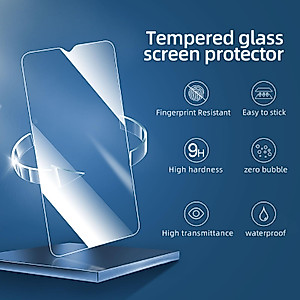 NEW'C [3 Pack] Designed for TCL 30 5G/TCL 30/TCL 30 Plus Screen Protector Tempered Glass, Bubble Free, Ultra Resistant