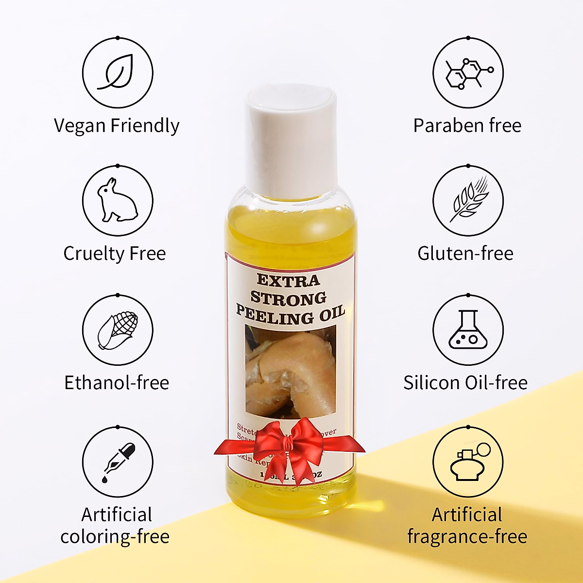 Peeling Oil for Dark Skin, Yellow Peeling Oil, Strong Peeling Oil Extra Strength, Exfoliating Peeling Solution for Body All Skin Type -110ML/3.66 OZ