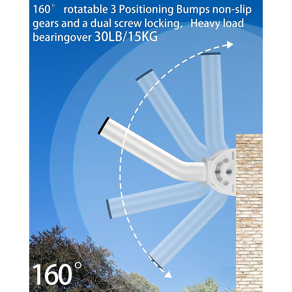 Universal Antenna Mount,11 Inches J Pole and Wall-Mounted Mounting Bracket for Outdoor Point to Point Access Point CPEs, TV Antennas, Wireless Bridges, Starlink Mini Dish and More