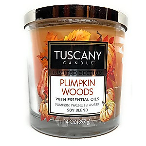 Tuscany Candle Limited Edition Pumpkin Woods 14 Ounce Jar Candle