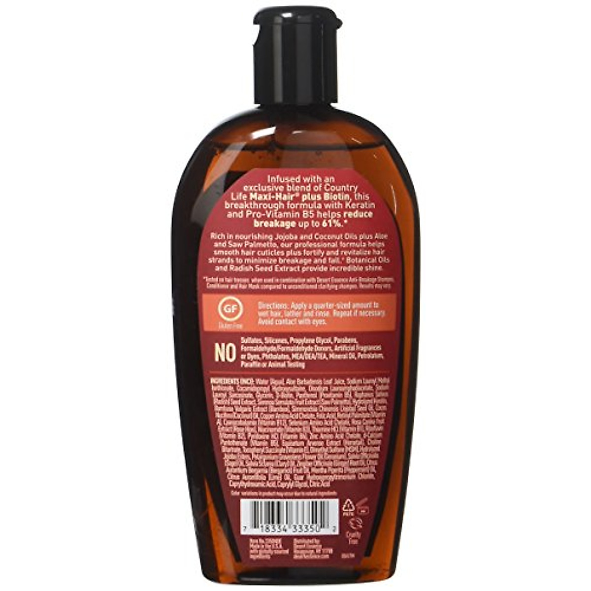 Desert Essence Anti-Breakage Shampoo - 10 Fl Oz - Maxi Hair Plus Biotin - Promotes Breakage Reduction - Provitamin B5 - Saw Palmetto - Essential Enriched Vitamins - Salon Professional Formula