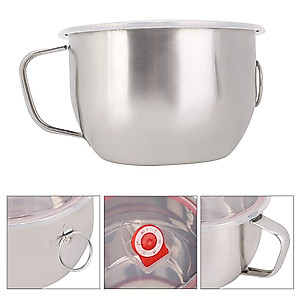 Aqur2020 1300ml Ramen Bowl with Lid Instant Noodle Bowl Stainless Bowl Portable Noodle Bowl Instant Noodle Bowl with Handle and Sealed Lid