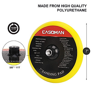 CASOMAN 7-Inch Buffing and Polishing Pad Kit, 7 Pieces 7" Polishing Sponge, Waxing Buffing Pad Kit