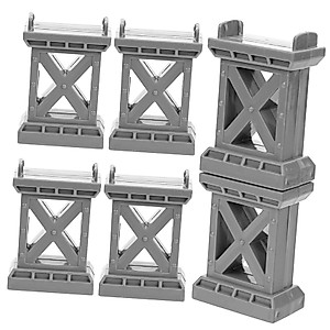 ibasenice 24 Pcs Train Pier Bridge Support Risers Wooden Railway Accessories Train Table Mini Toy Plastic Stand Bee Toy Child Toy Wooden Train Set Accessories Component Toy