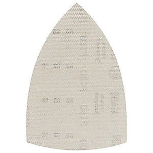 Bosch Professional 2608621207 G80, Set of 10 Triangular Sanding Pads M480 Best (Wood and Paint, Ø 115 mm, Grit P80, Accessories for Delta Sander), Beige, 10