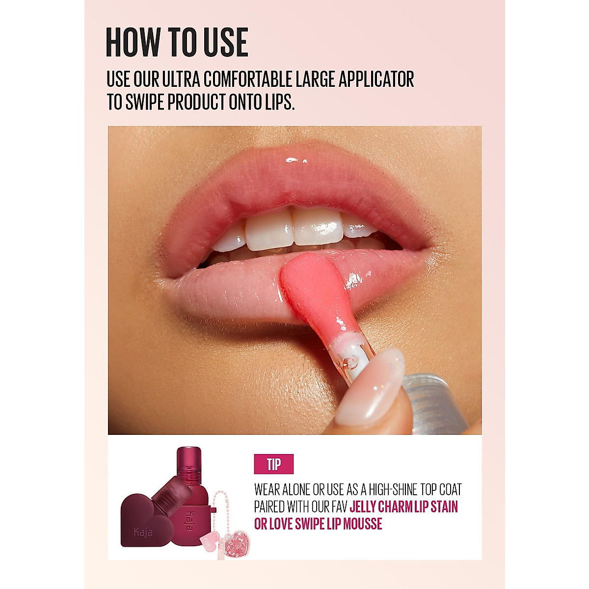 Kaja Juicy Glass Lip Oil | Hydrating, Feel Plumped and Lightweight with Vitamin Tree Fruit Oil for Glass Skin Look | 01 Rose Hip Spritz | Vegan, Cruelty-Free