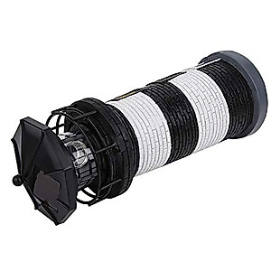 Naroote wosume Waterproof Easy to Install Automatic Rotating Light Rotating Lighthouse for Home(Black and White)