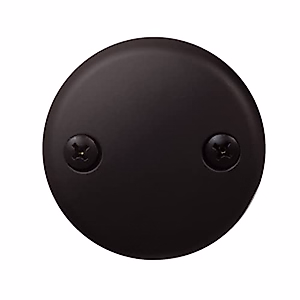 Westbrass Y593144-12 14" Black Tubular Bath Waste & Overflow Assembly with Tip-Toe Drain Plug and Two-Hole Faceplate, 1-Pack, Oil Rubbed Bronze