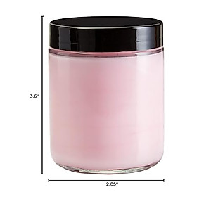 8 Pack Glass Candle Jars with Lids for DIY Projects, Straight Sided Cosmetic Containers for Body Butter, Scrubs, Lotion (8 oz)