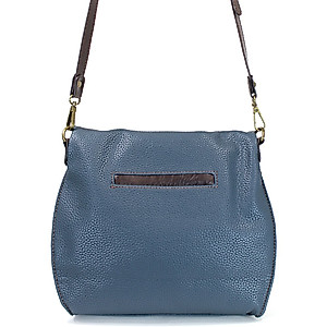 CHALA Charming Crossbody Bag - Flap Top and Metal Key Charm in Navy Blue, Cross-Body or Shoulder Purse - Dragonfly