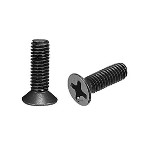 uxcell M3.5 x 12mm Phillips Screw Fastener Black for Laptop PC TV Fan Switch 50pcs