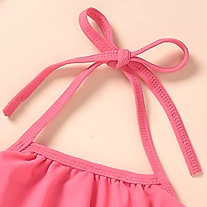 Little Toddler Girls Swimsuit Bikini Watermelon Two Pieces Bathing Suit Swimwear Summer Beach Wear Set Pink 4T - 5T