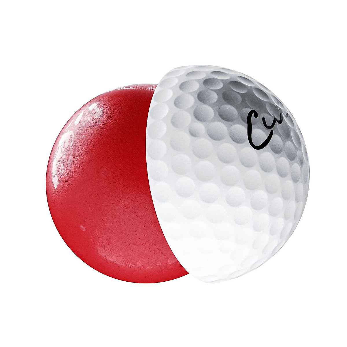 Cut Red Golf Balls (2 Dozen - 24 Golf Balls)
