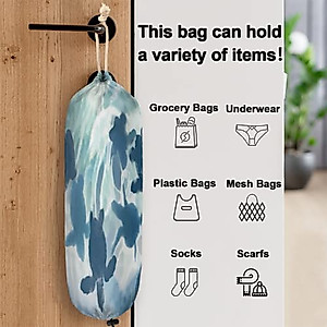 Sea Turtle Plastic Bag Holder, Underwater Turtle Grocery Bag Storage Holder Hanging Garbage Shopping Bag Trash Bags Organizer for Kitchen Home