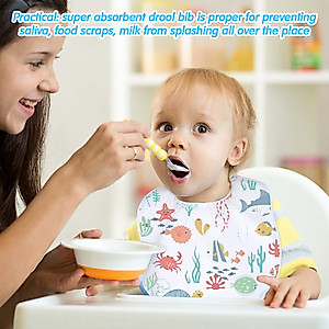 HooLing 12 Pieces Sublimation Blank Baby Bib White Blank Baby Bib Reusable Heat Transfer Printing DIY Baby Newborn Crafts Gifts, 30 x 27 cm