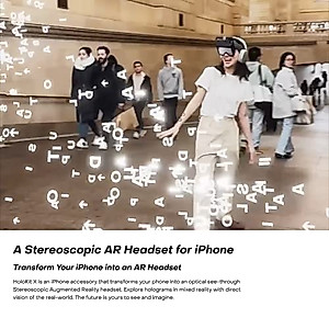 HoloKit X - Stereoscopic AR Headset for iPhone - Metallic Gray (1pc Included)