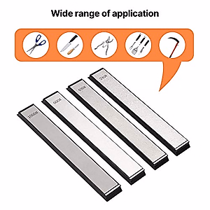 Diamond Sharpening Plate Set 4 PCS Grit 240/400/600/1000 Knife Sharpener Stone,Knife Sharpening Stone for Kitchen Knife Sharpener Professional Sharpening System-stone